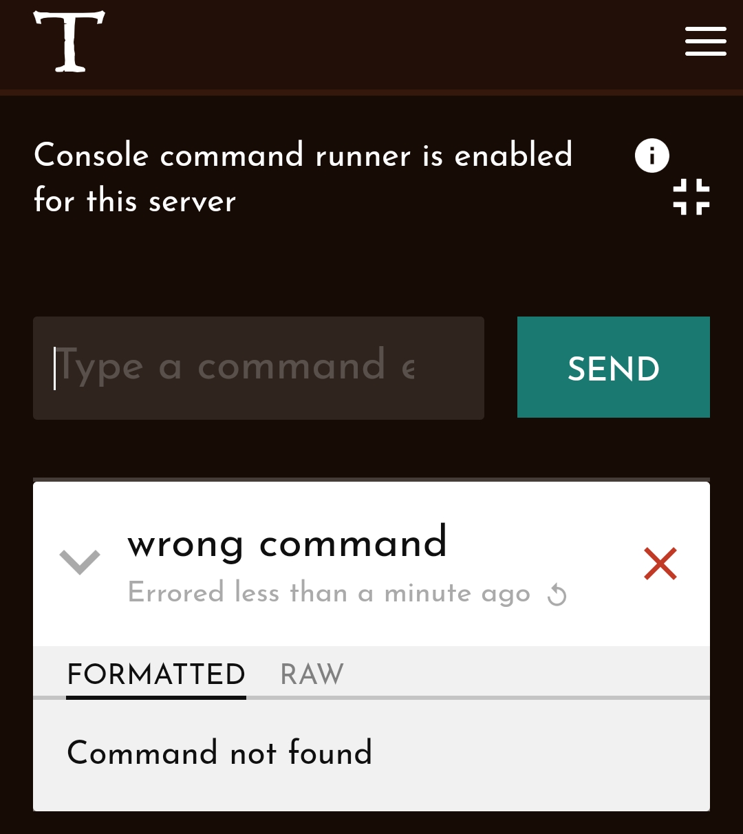 Now you know how to access the console, how to activate it and how to enter commands. If you ...